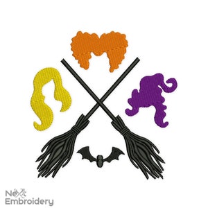 Halloween Bundle Embroidery Design, Hocus Pocus Embroidery Design ...