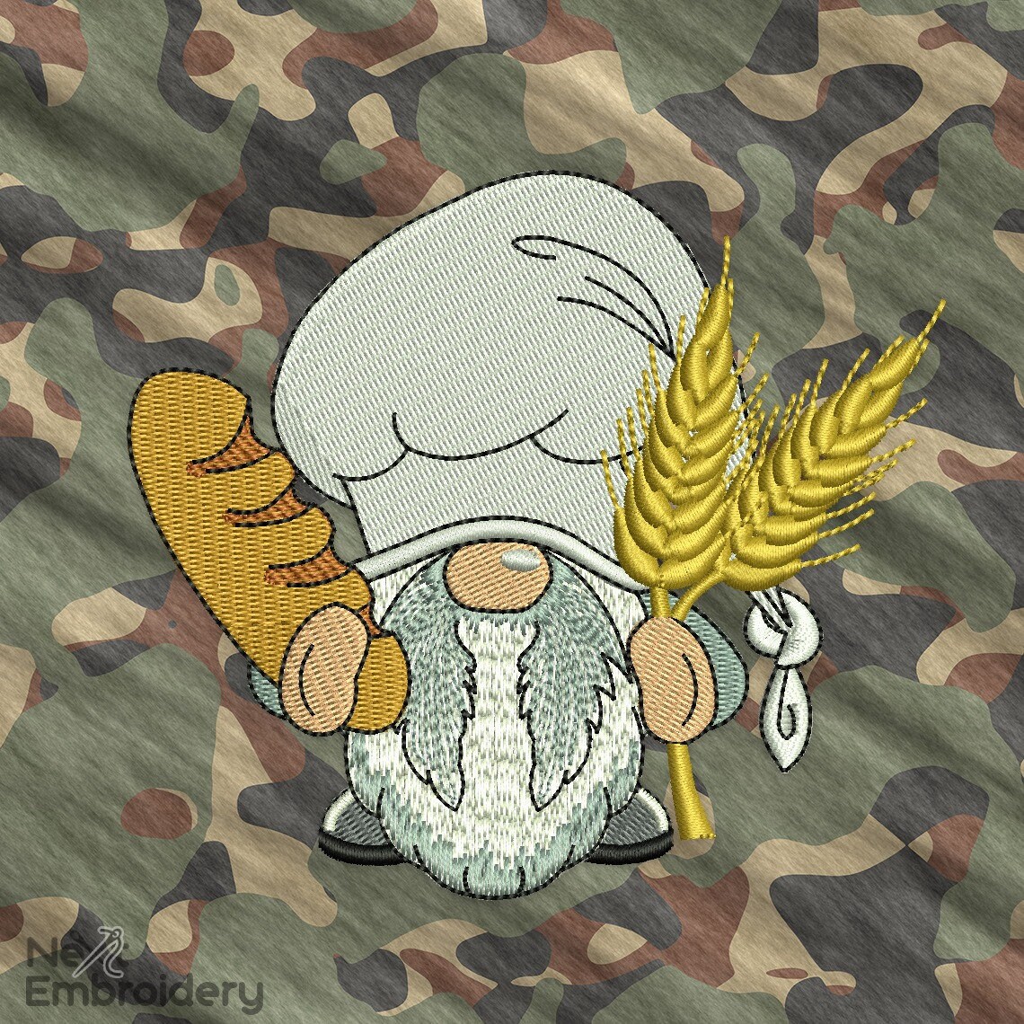 Baker Gnome Embroidery Design Bread Embroidery Design Tea - Etsy