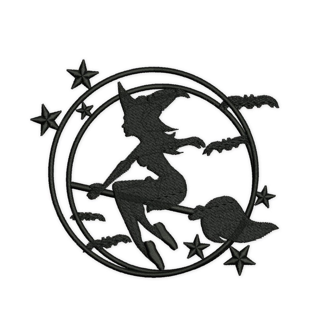 Witch Halloween Embroidery Design. Machine Embroidery Design. 4 Sizes ...