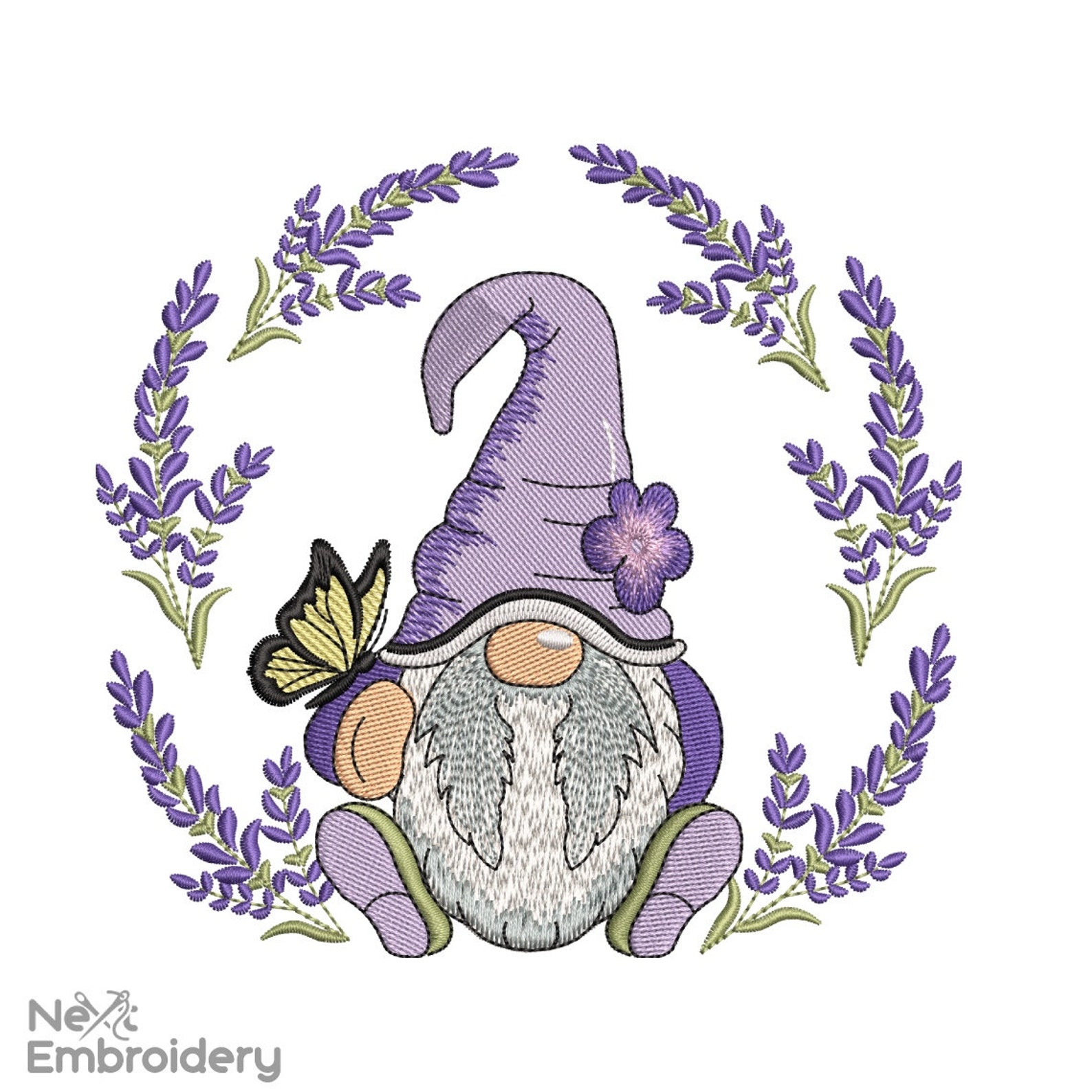 Provence Embroidery Design. Spring Gnome Embroidery Designs, Holiday ...