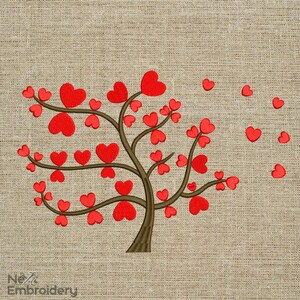 Love Tree Embroidery Designs, Valentines Day Embroidery Designs ...