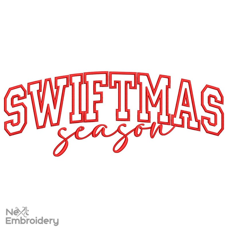 Swiftmas Season Embroidery Design, Merry Christmas Swiftmas Machine ...