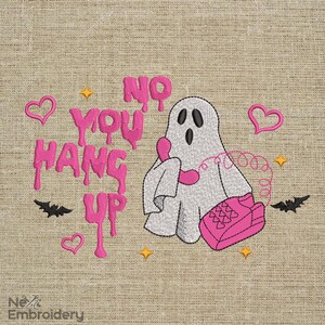 No You Hang up Embroidery Design. Halloween Embroidery, Funny Ghostface ...