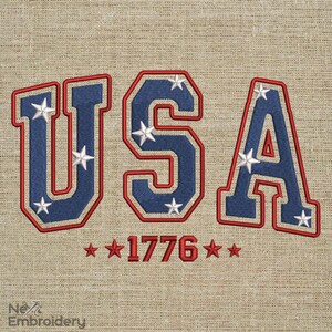 USA 1776 Embroidery Designs, USA Patriotic Embroidery Designs, Instant ...