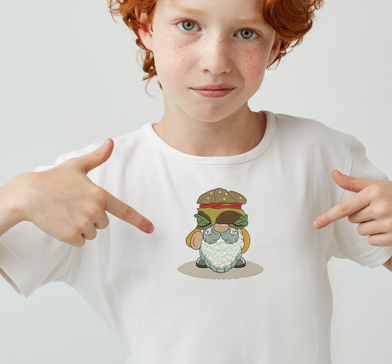 Hamburger Embroidery Design, Gnome Embroidery Design, Kitchen ...