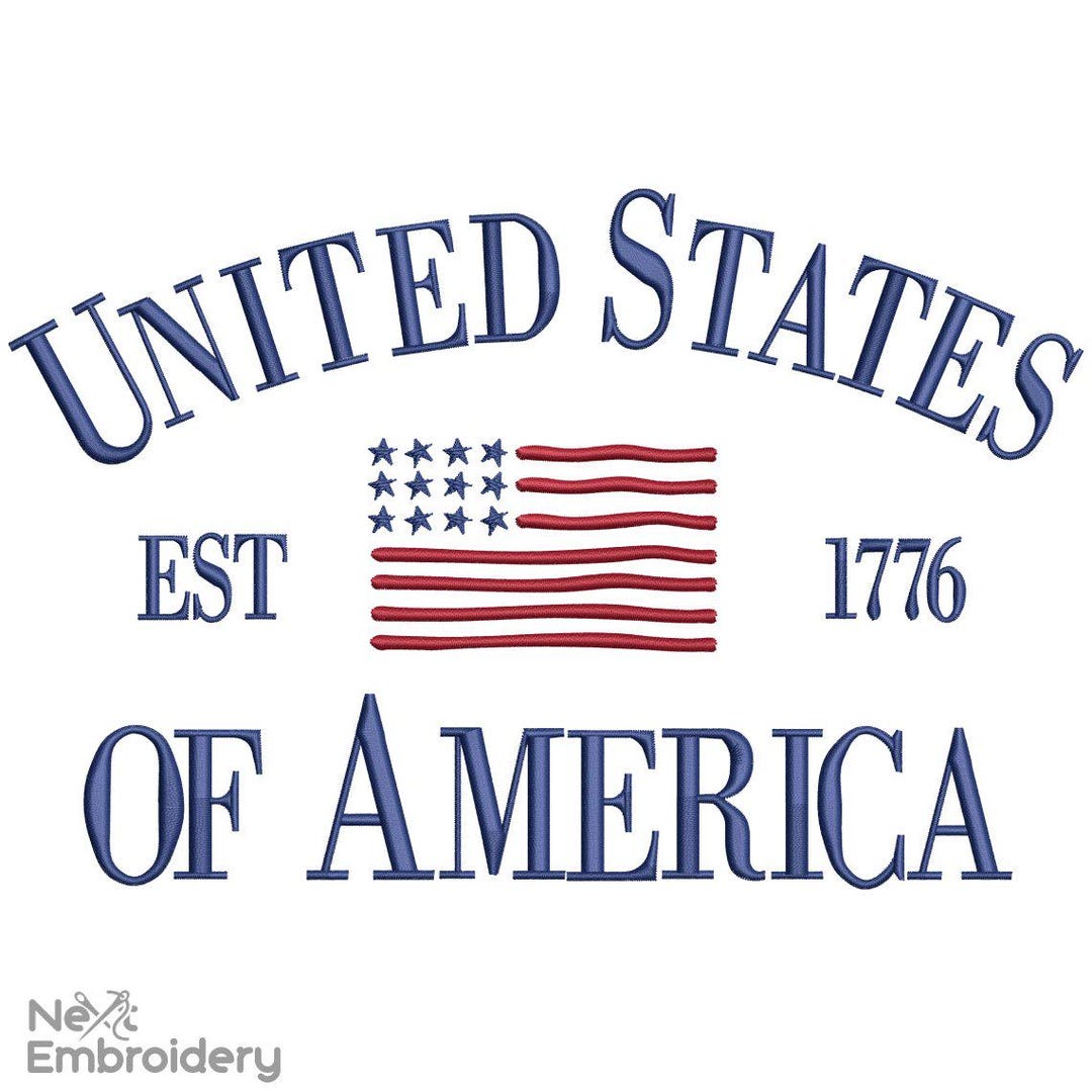 America United States Embroidery Designs, USA Patriotic Embroidery ...