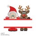 Santa and Deer Embroidery Design, Christmas Machine Embroidery File ...