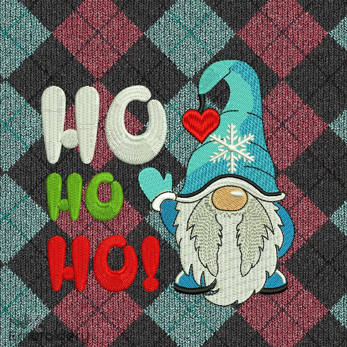 Ho Ho Ho Machine Embroidery Design Christmas Embroidery | Etsy