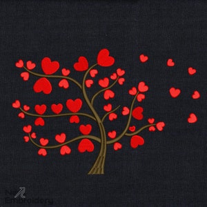 Love Tree Embroidery Designs, Valentines Day Embroidery Designs ...