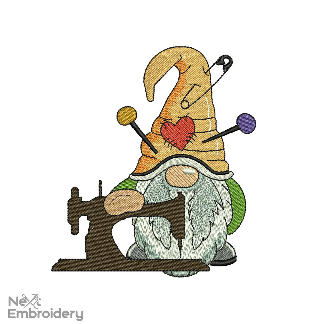 Sew Gnome Embroidery Design, Hobby Machine Embroidery Designs, Knitting ...