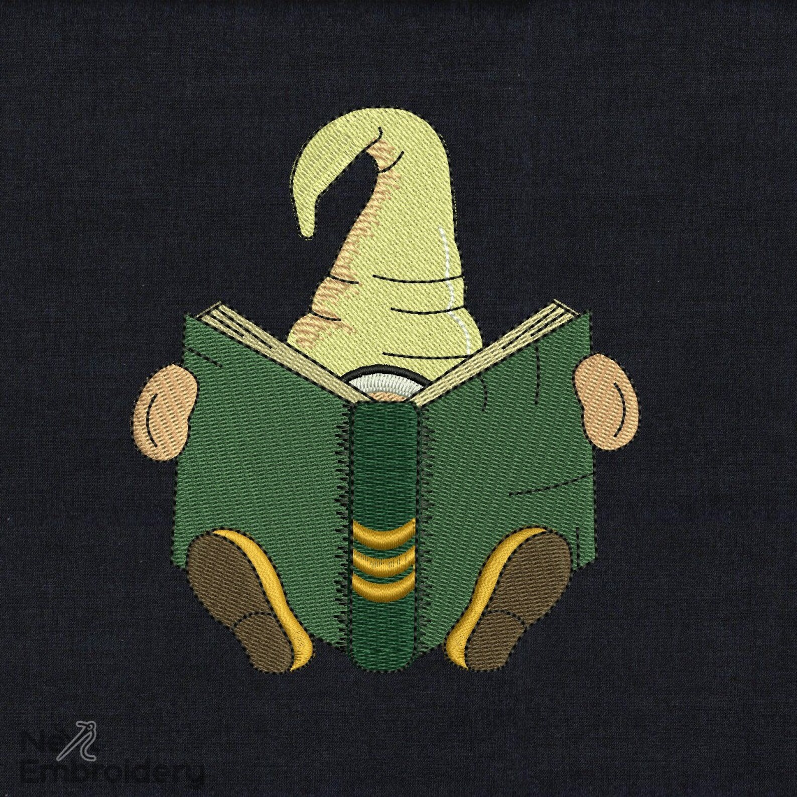 Reading Gnome Embroidery Design, Back to School Embroidery Designs ...