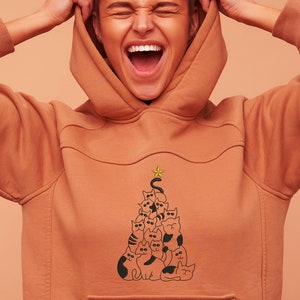 Meow Christmas Tree Embroidery Designs, Happy Cat Embroidery Designs ...