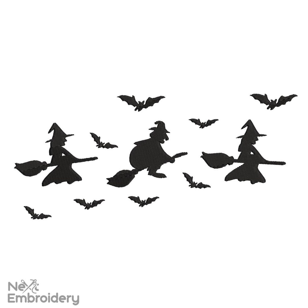 Witches Embroidery Design. 4 Sizes. Instant Download PES - Etsy