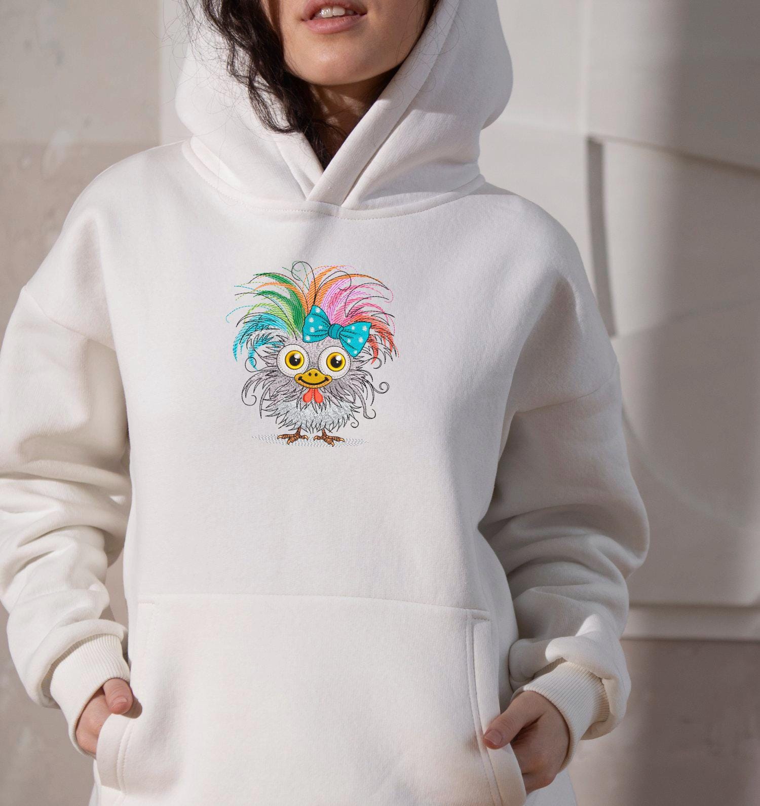 Funny Crazy Chicken Embroidery Design, Cute Chicken Machine Embroidery ...