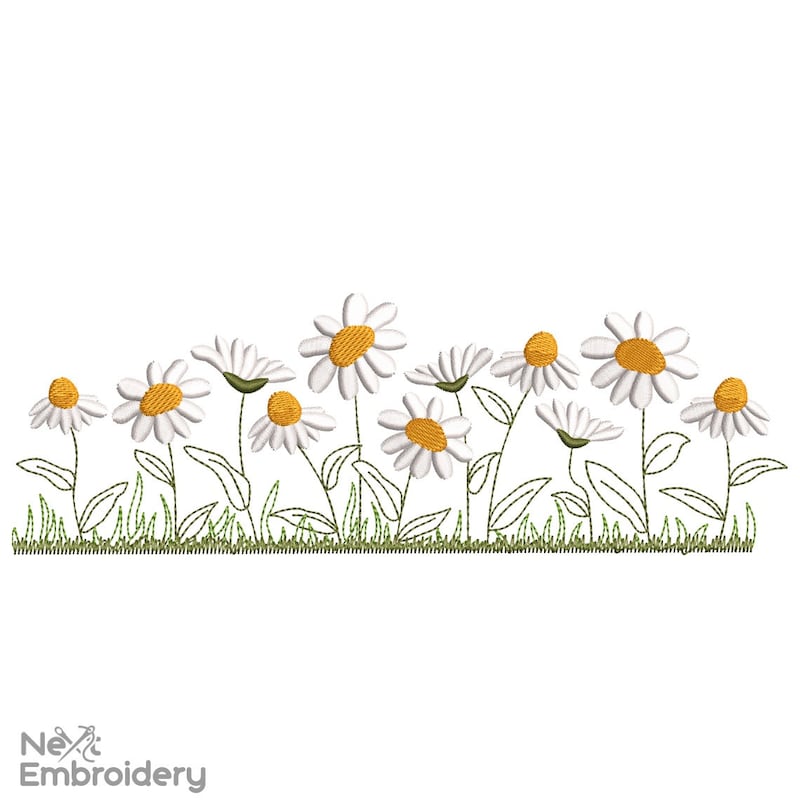 Daisy Embroidery Pattern - Etsy