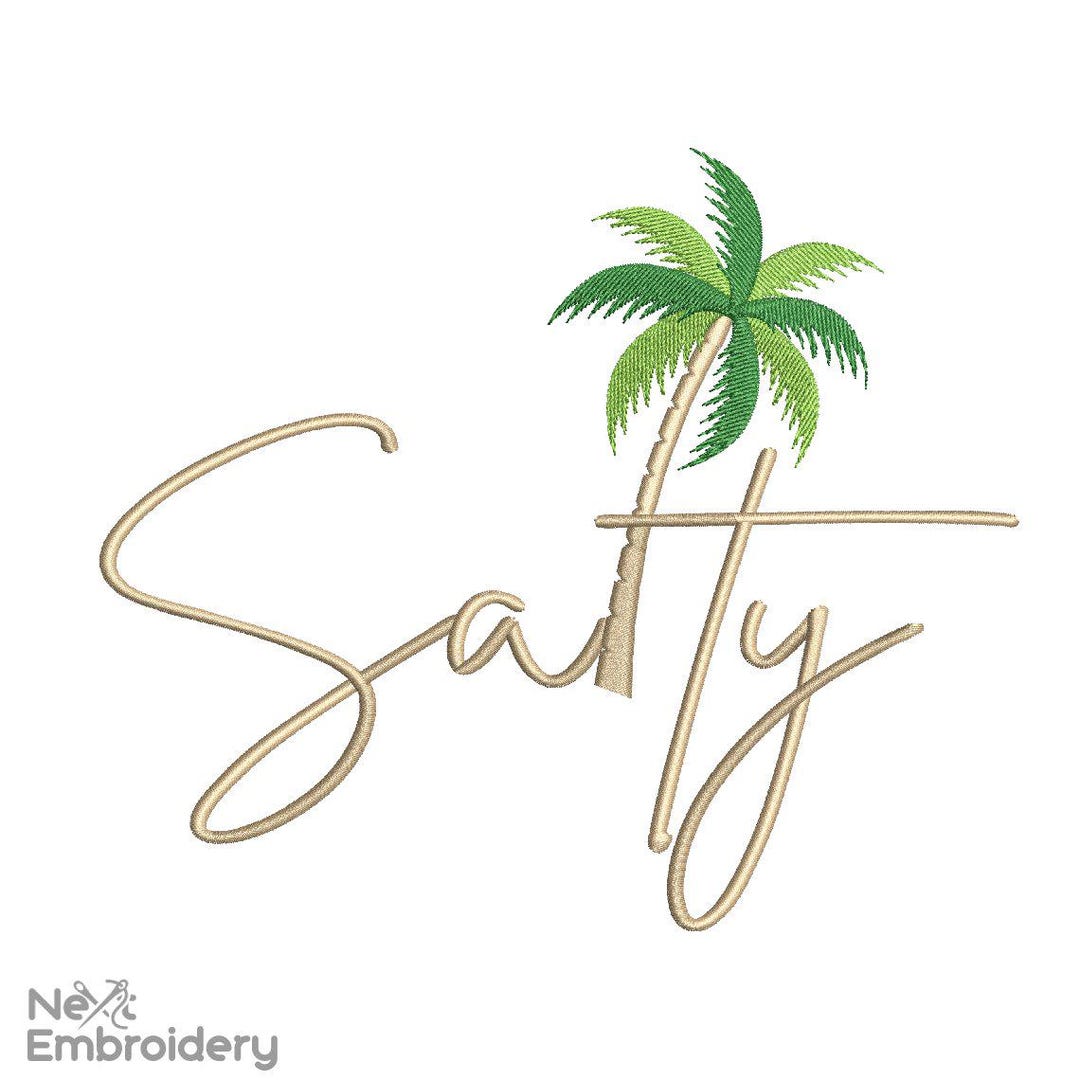 Salty Embroidery Design, Summer Embroidery Design, Instant Download - Etsy