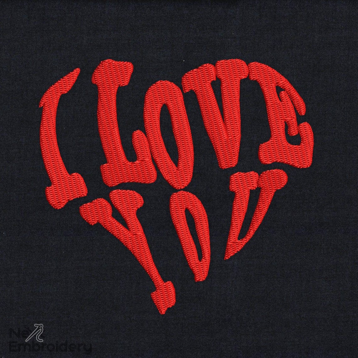 I Love You Embroidery Designs Valentine's Day Embroidery - Etsy