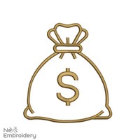 Money Bag 3 Sizes Machine Embroidery Design - Etsy