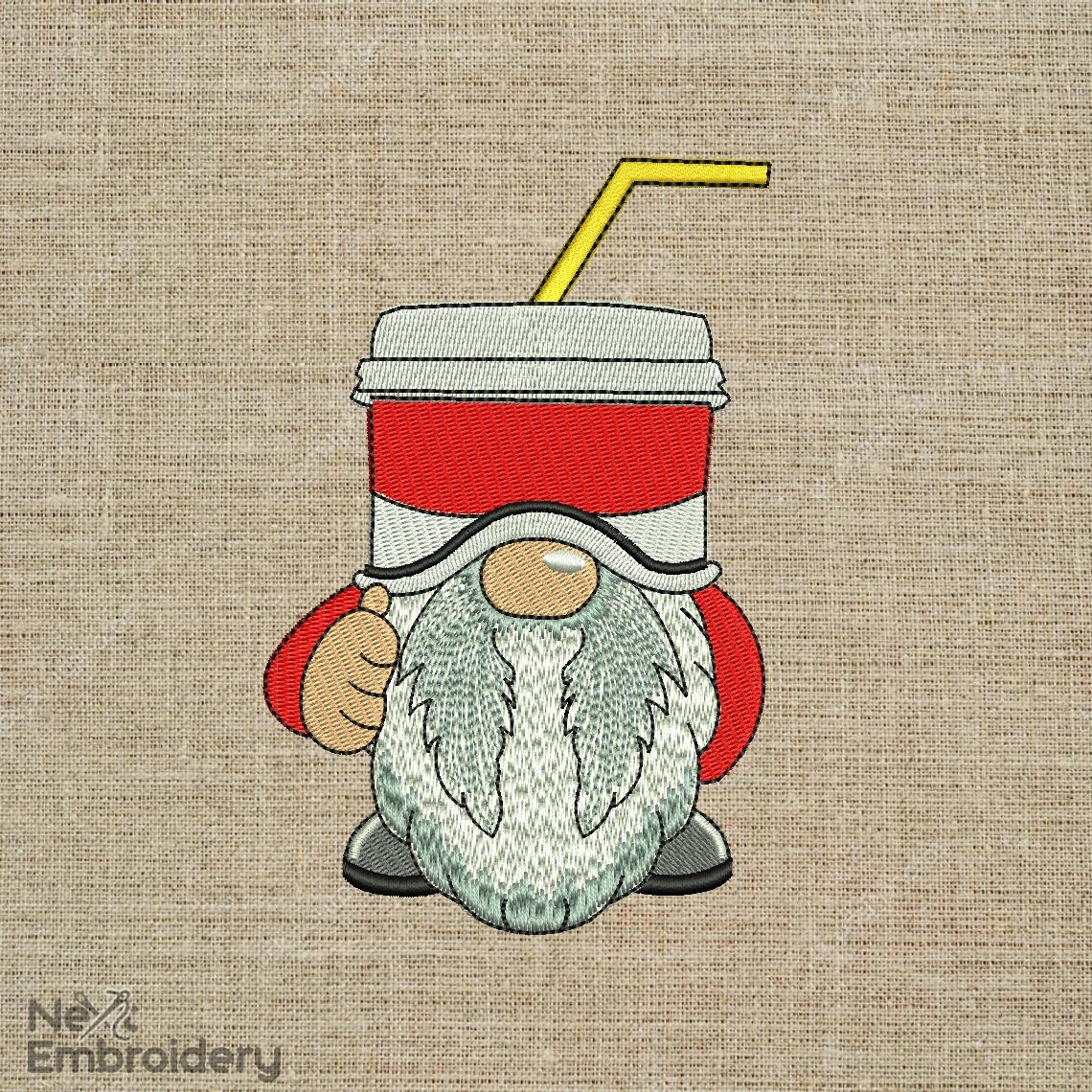 Cola Gnome Embroidery Design, Fast Food Embroidery Design, Kitchen ...