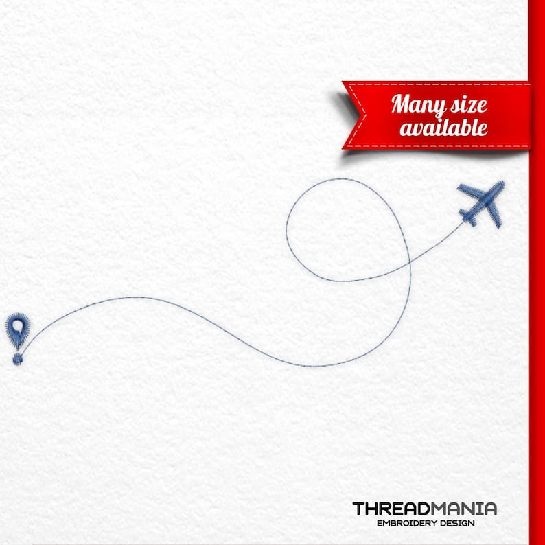 Flight Embroidery Design. Airplane Machine Embroidery Design. - Etsy