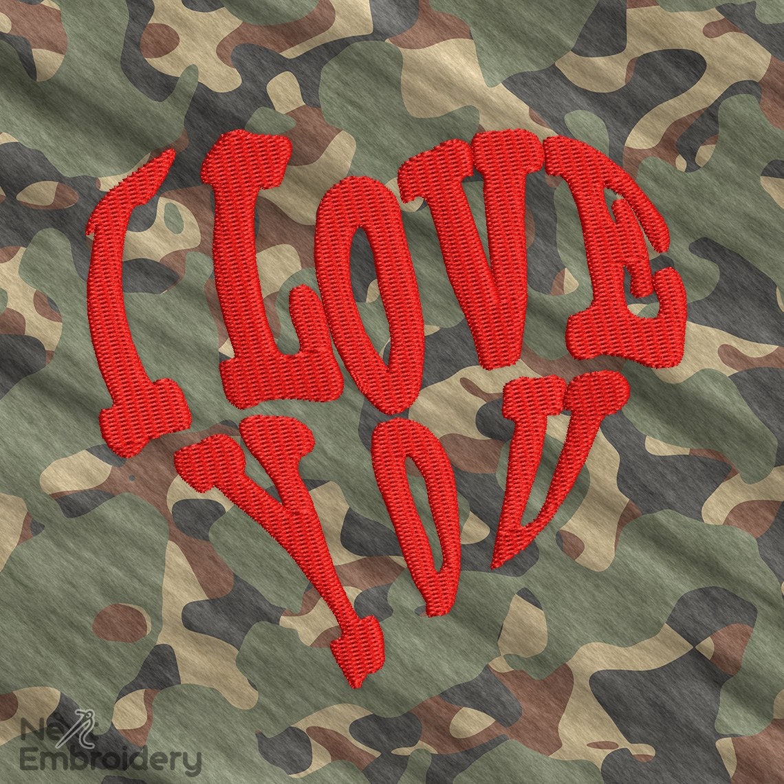 I Love You Embroidery Designs Valentine's Day Embroidery - Etsy