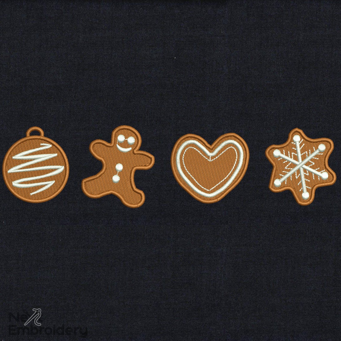 Christmas Cookies Embroidery Design, Gingerbread Christmas Cookie ...