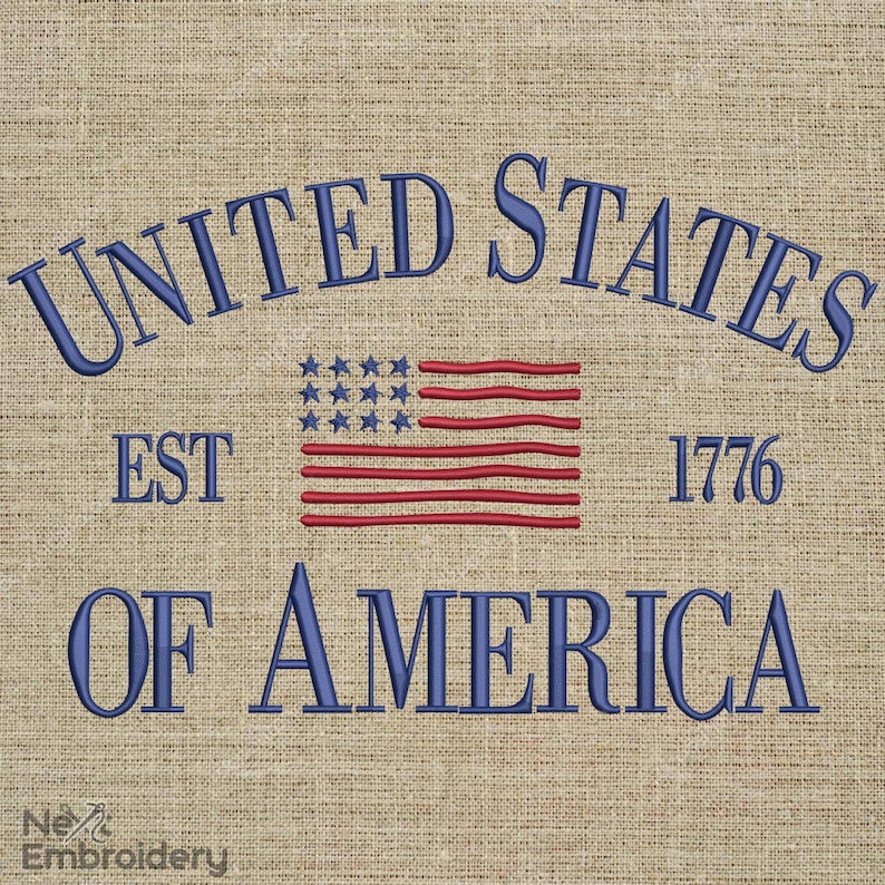 America United States Embroidery Designs, USA Patriotic Embroidery ...