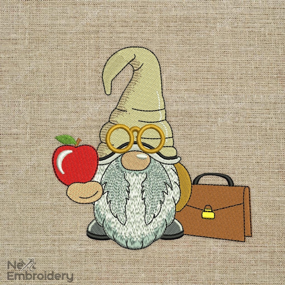 Teacher Gnome Embroidery Design. Back to School Gnome. 4 - Etsy