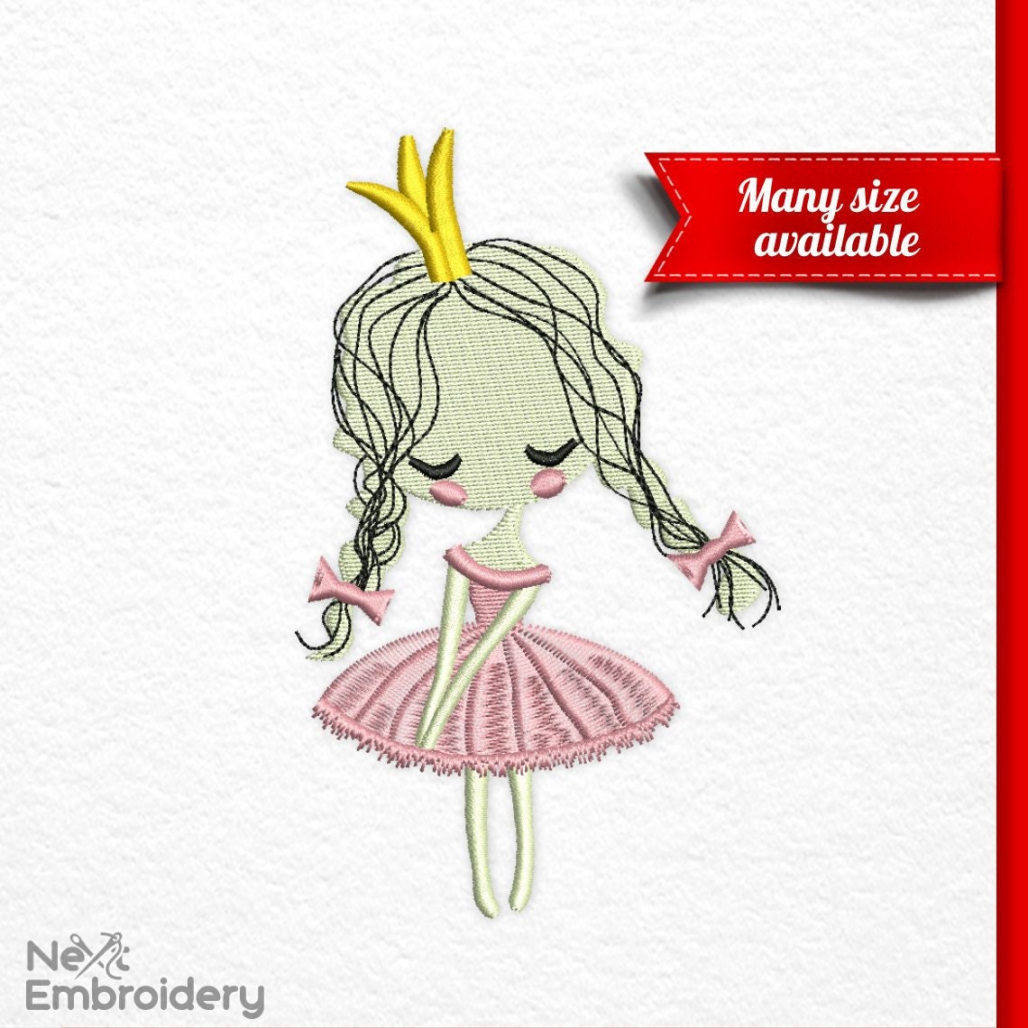 Little Girl Embroidery Design Cute Princess Embroidery | Etsy