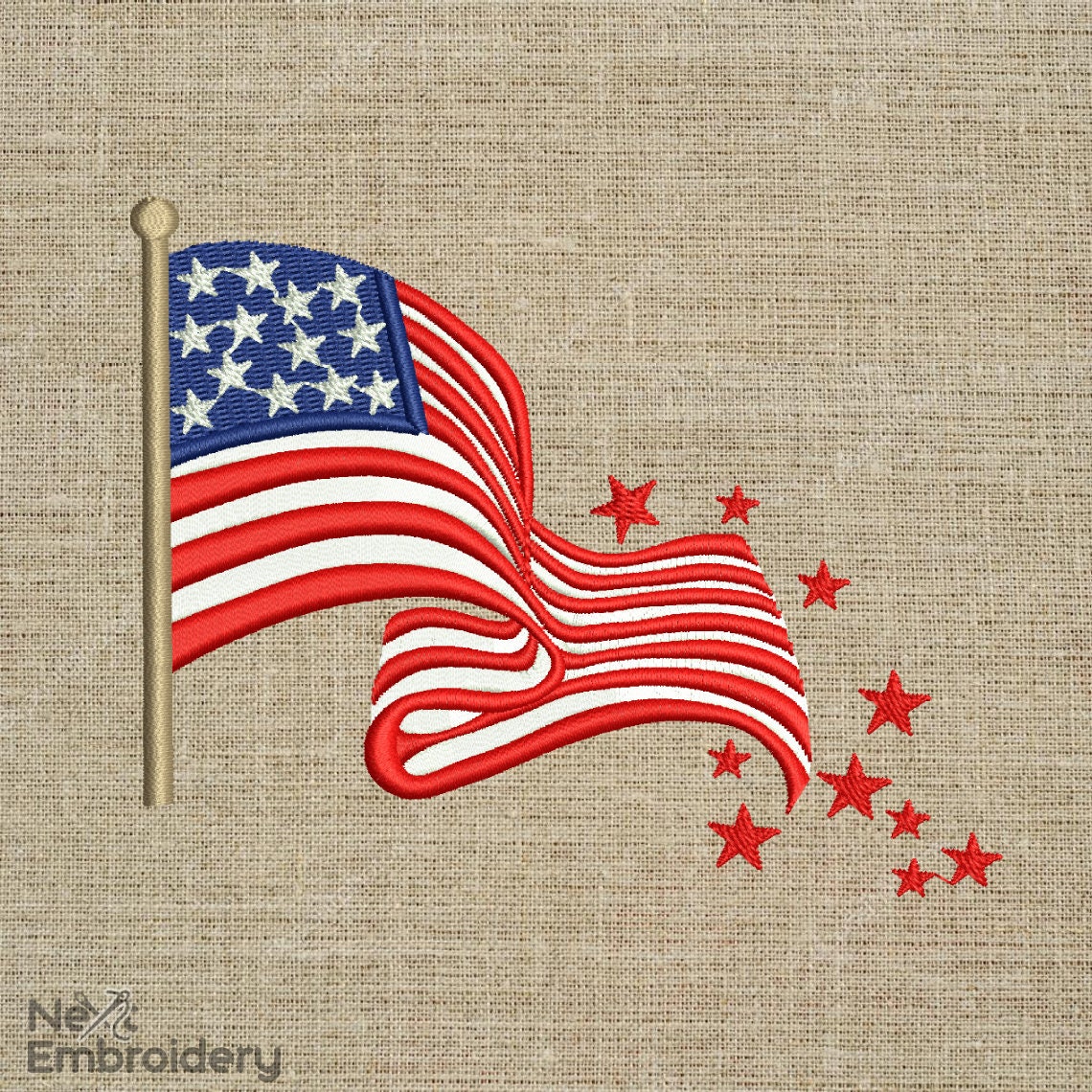 USA Flag Embroidery Designs USA Patriotic Embroidery Designs - Etsy