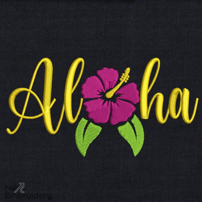Aloha Embroidery Design, Summer Embroidery Design, Instant Download - Etsy