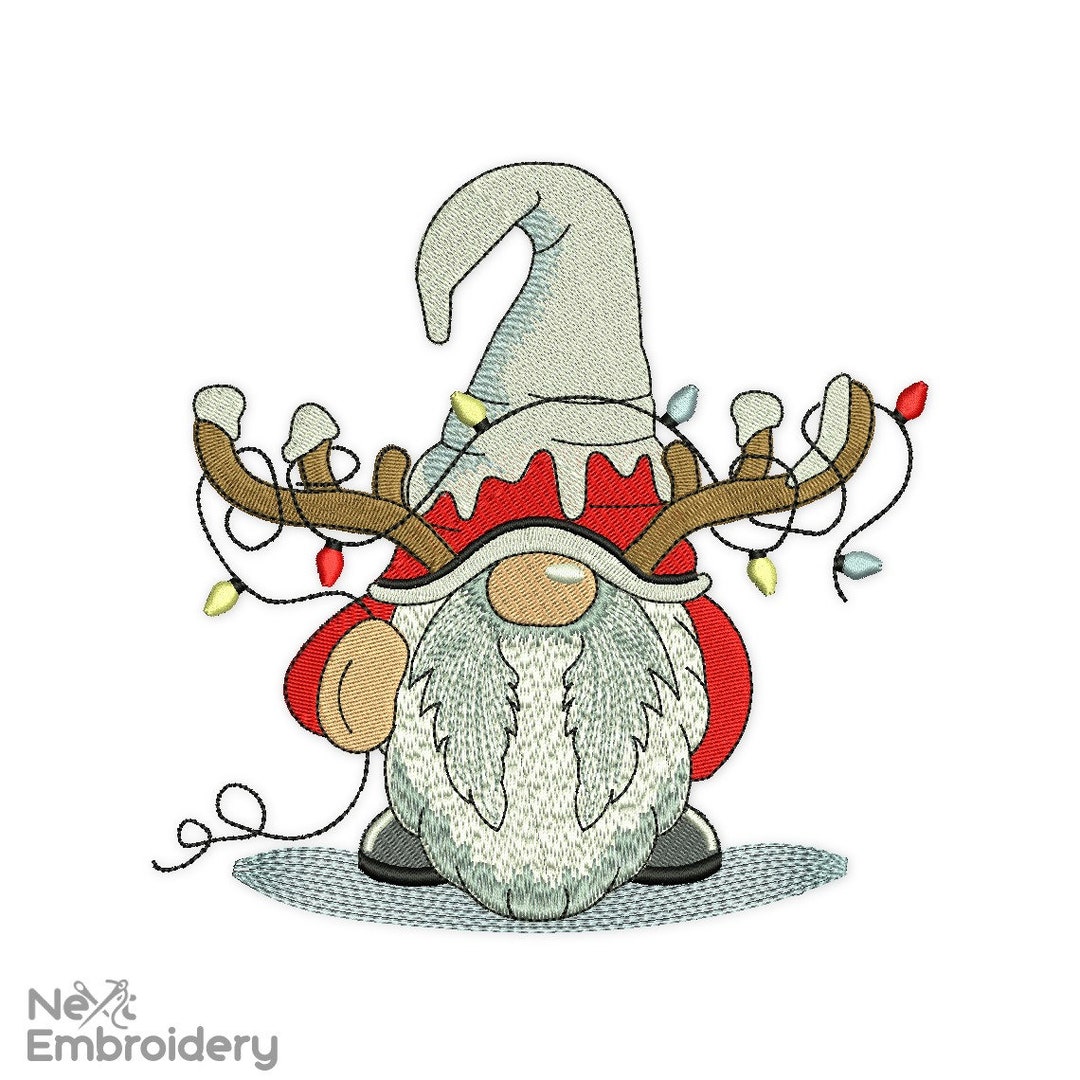 Christmas Gnome Embroidery Design, Merry Christmas Embroidery Designs ...
