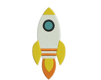 Rocket Ship Embroidery Design - Etsy