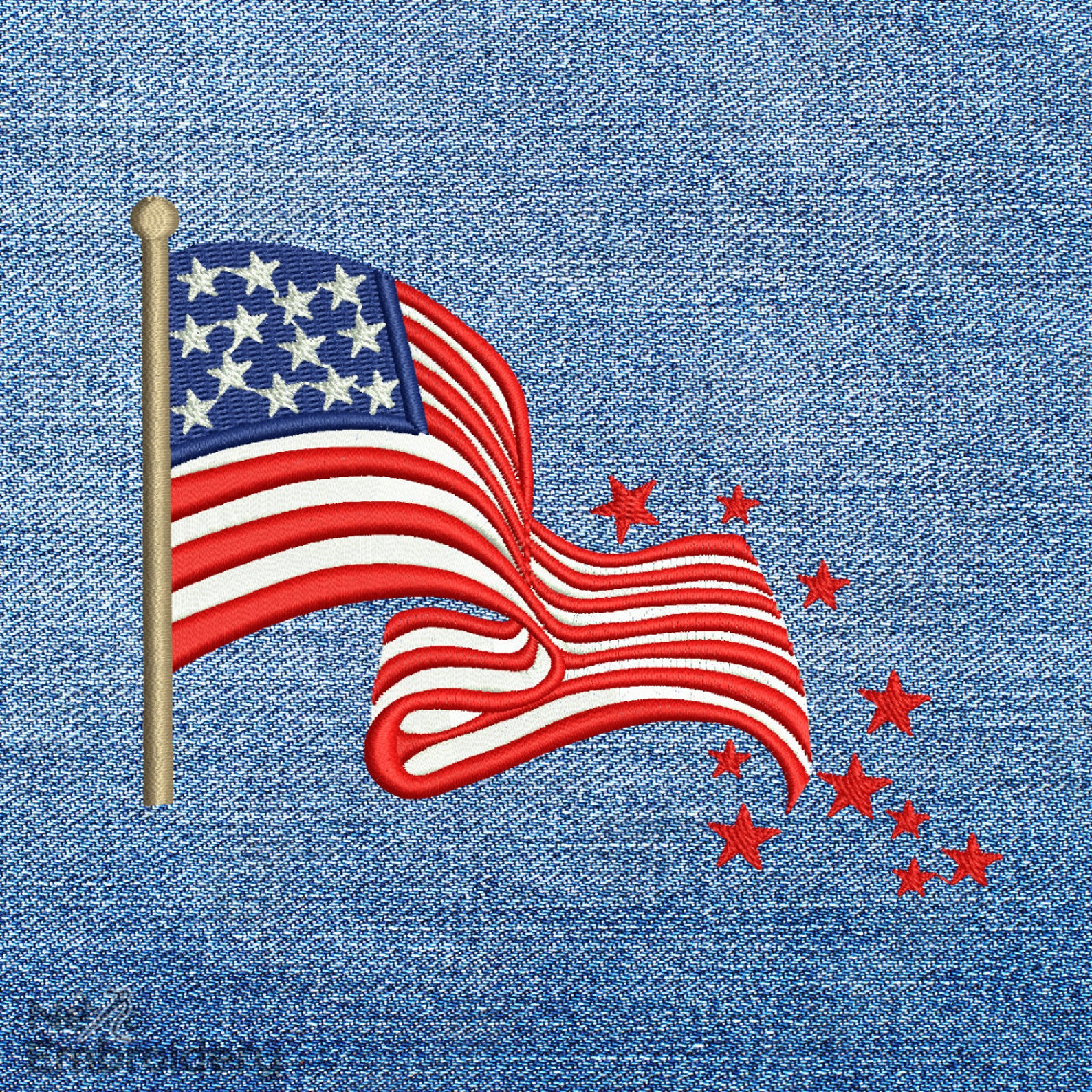 USA Flag Embroidery Designs USA Patriotic Embroidery Designs - Etsy