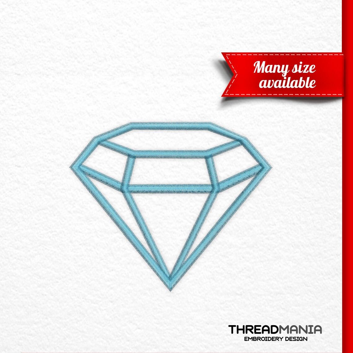 Diamond Embroidery design. Machine embroidery design. Diamond | Etsy