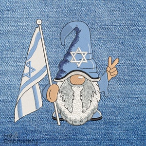 Israel Gnome Embroidery Designs, Jewish Star Embroidery Designs ...