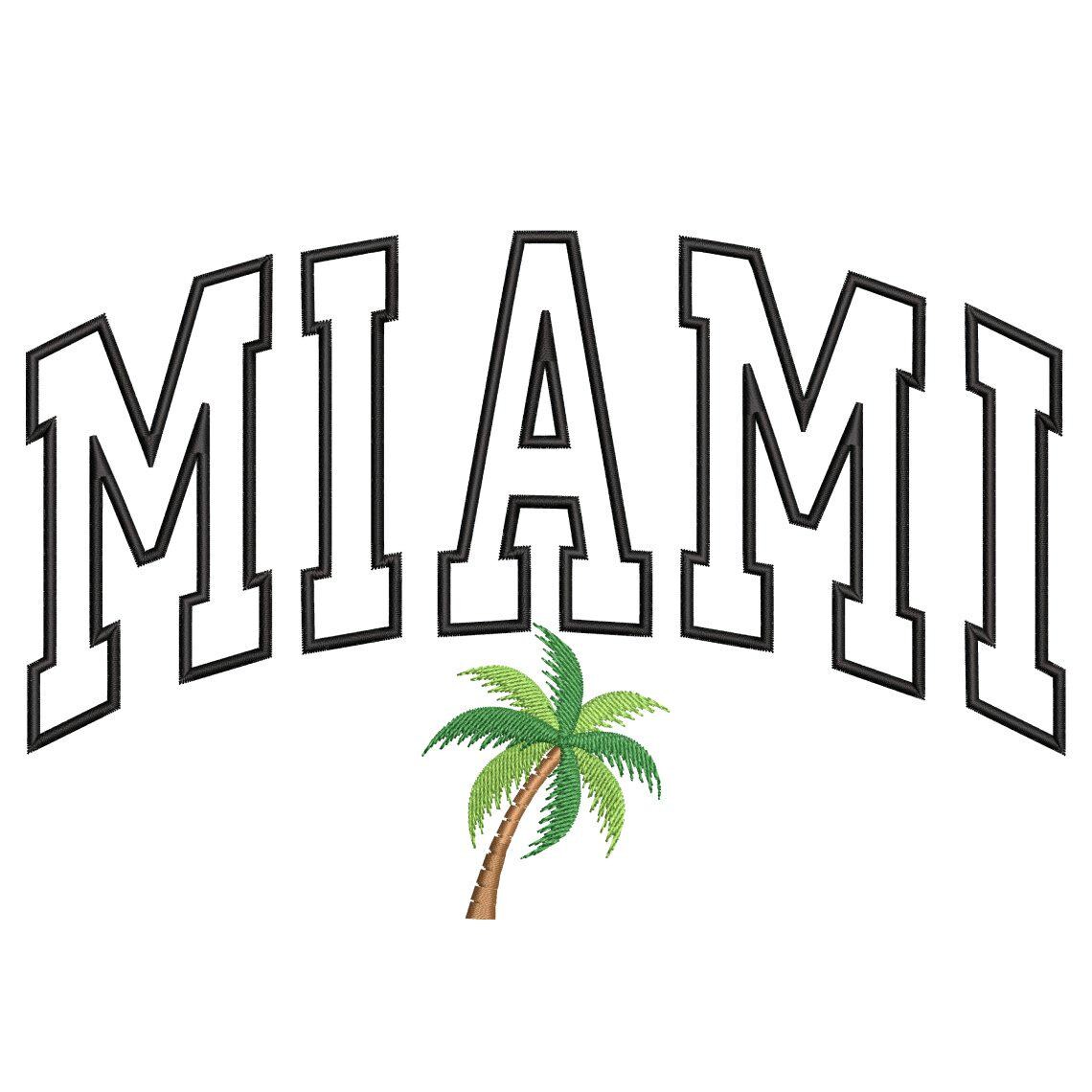Miami Embroidery Design, Summer Embroidery Design, Instant Download - Etsy