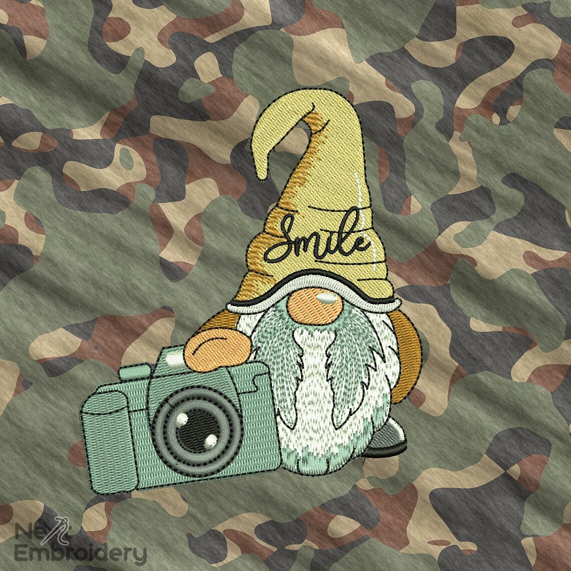 Gnome With Camera Embroidery Design, Photographer Machine Embroidery ...