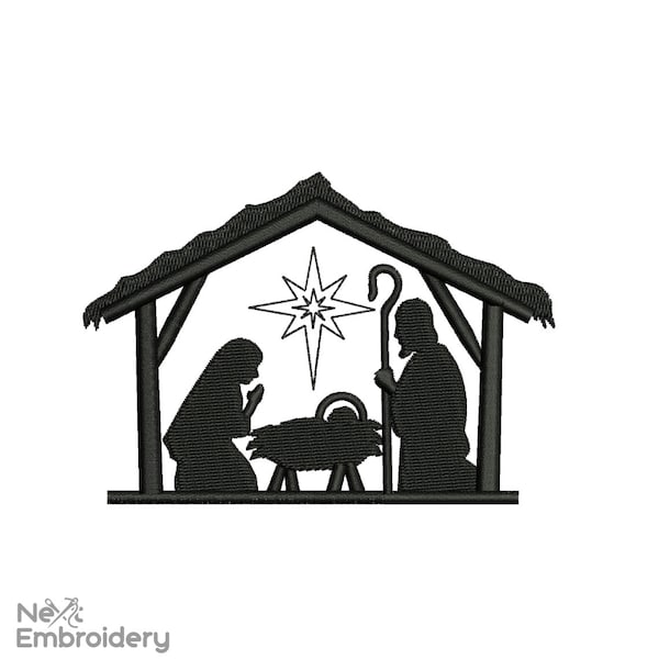 Nativity Embroidery - Etsy