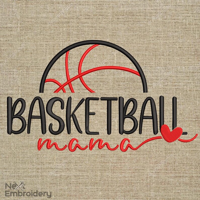 Basketball Mama Embroidery Design. Mother’s Day Machine Embroidery File ...