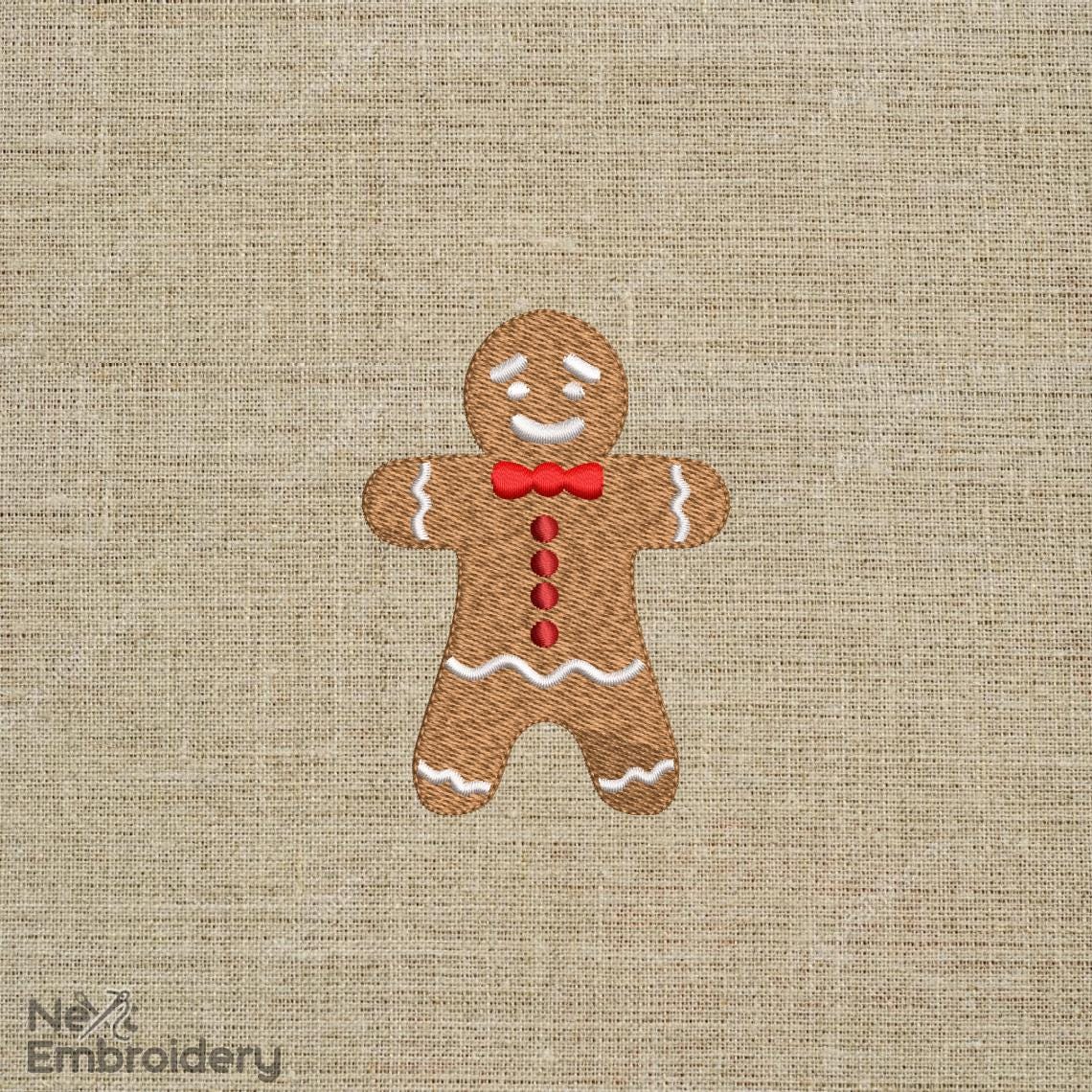 Mini Gingerbread Man Embroidery Design. Mini Gingerbread Man. Christmas ...