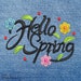 Hello Spring Embroidery Design. Easter Holiday Embroidery Designs - Etsy