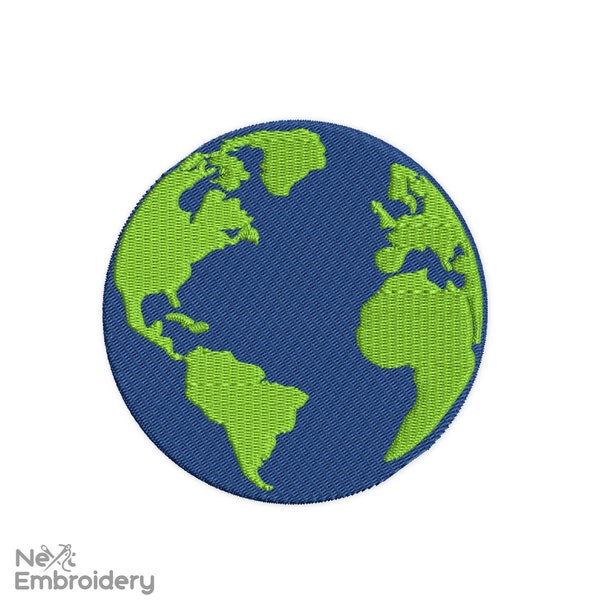 Globe Embroidery - Etsy
