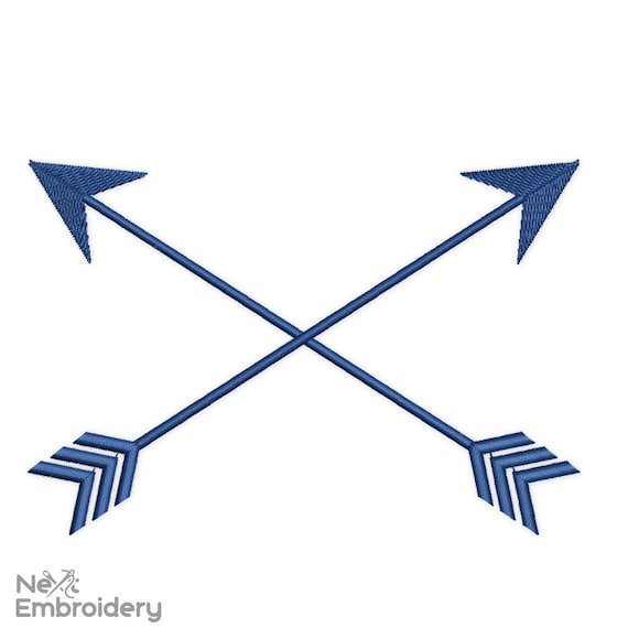 Arrow Cross Embroidery Design. Arrow Embroidery Design. Arrow - Etsy