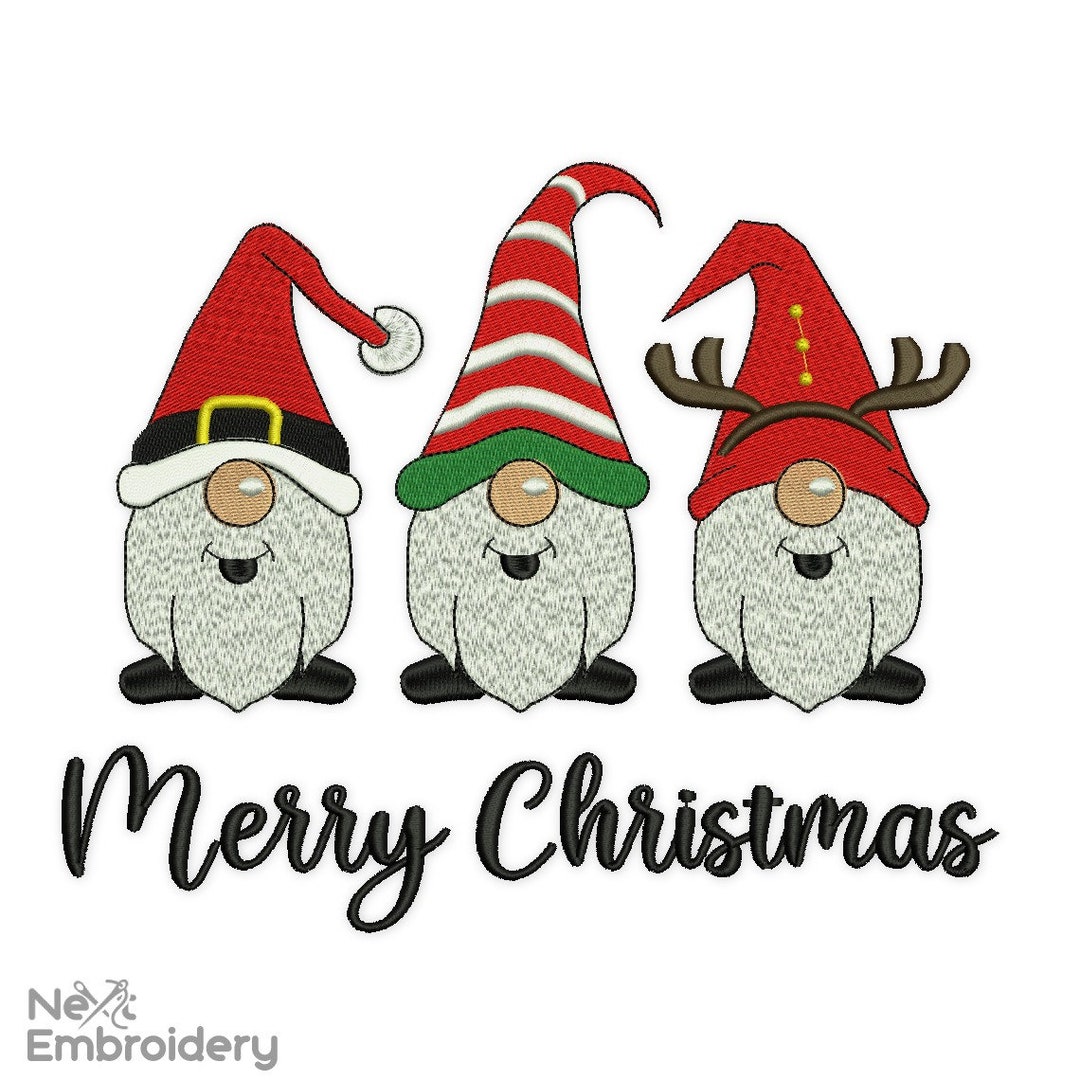 Christmas Gnomes Embroidery Design, Winter Gnomes, Instant Download - Etsy