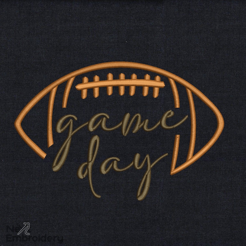 Game Day Embroidery Design, Football Season Embroidery Design, College ...