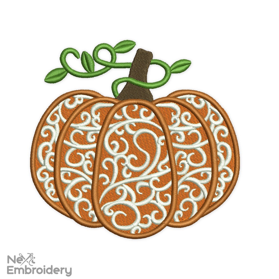 Floral Pumpkin Embroidery Design, Fall Embroidery Designs, - Etsy