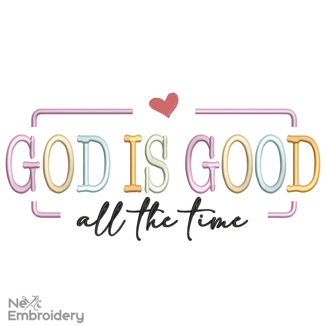 God is Good Embroidery Design. Easter Embroidery Design, Religious ...