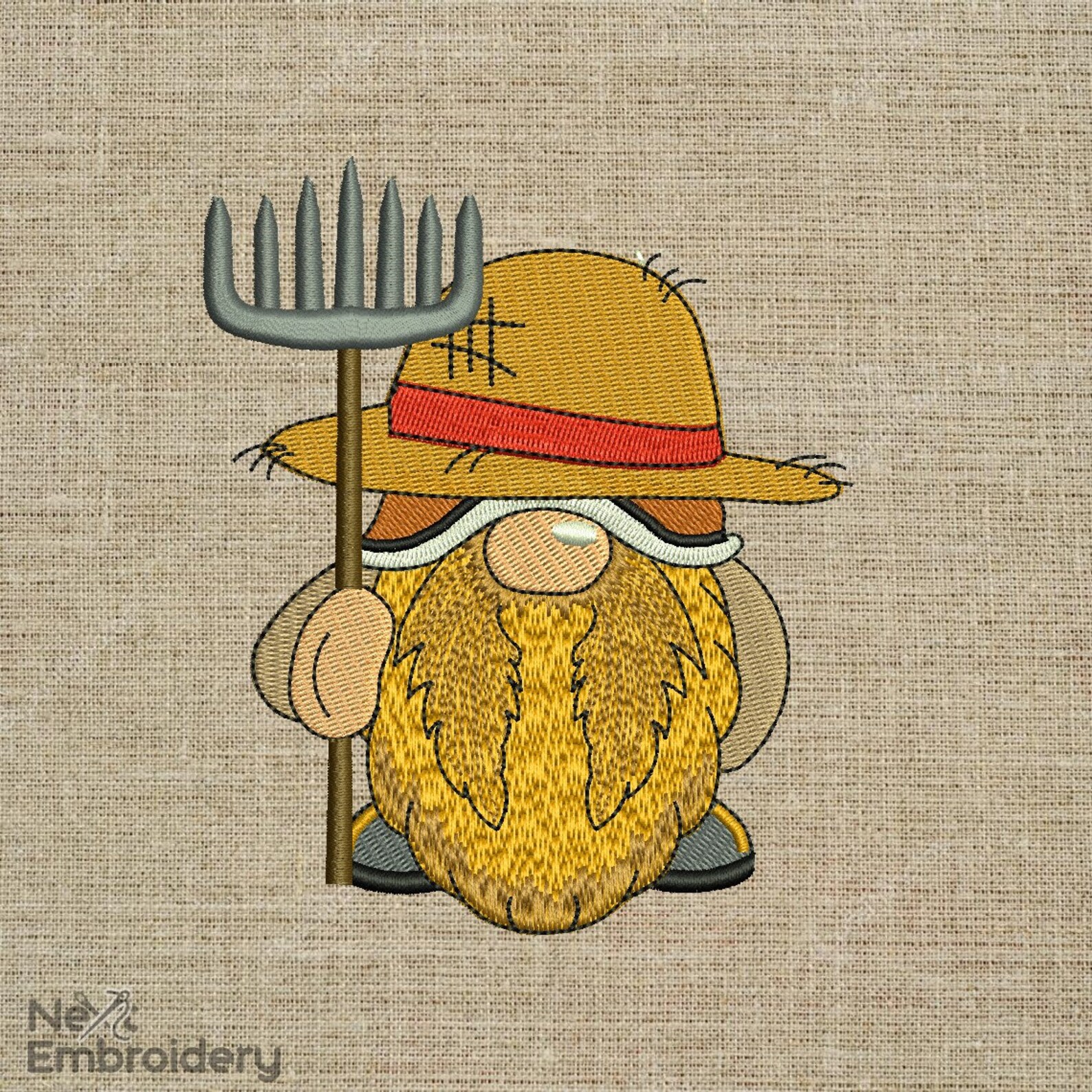 Farmer Gnome Embroidery Design Redneck Embroidery Designs - Etsy