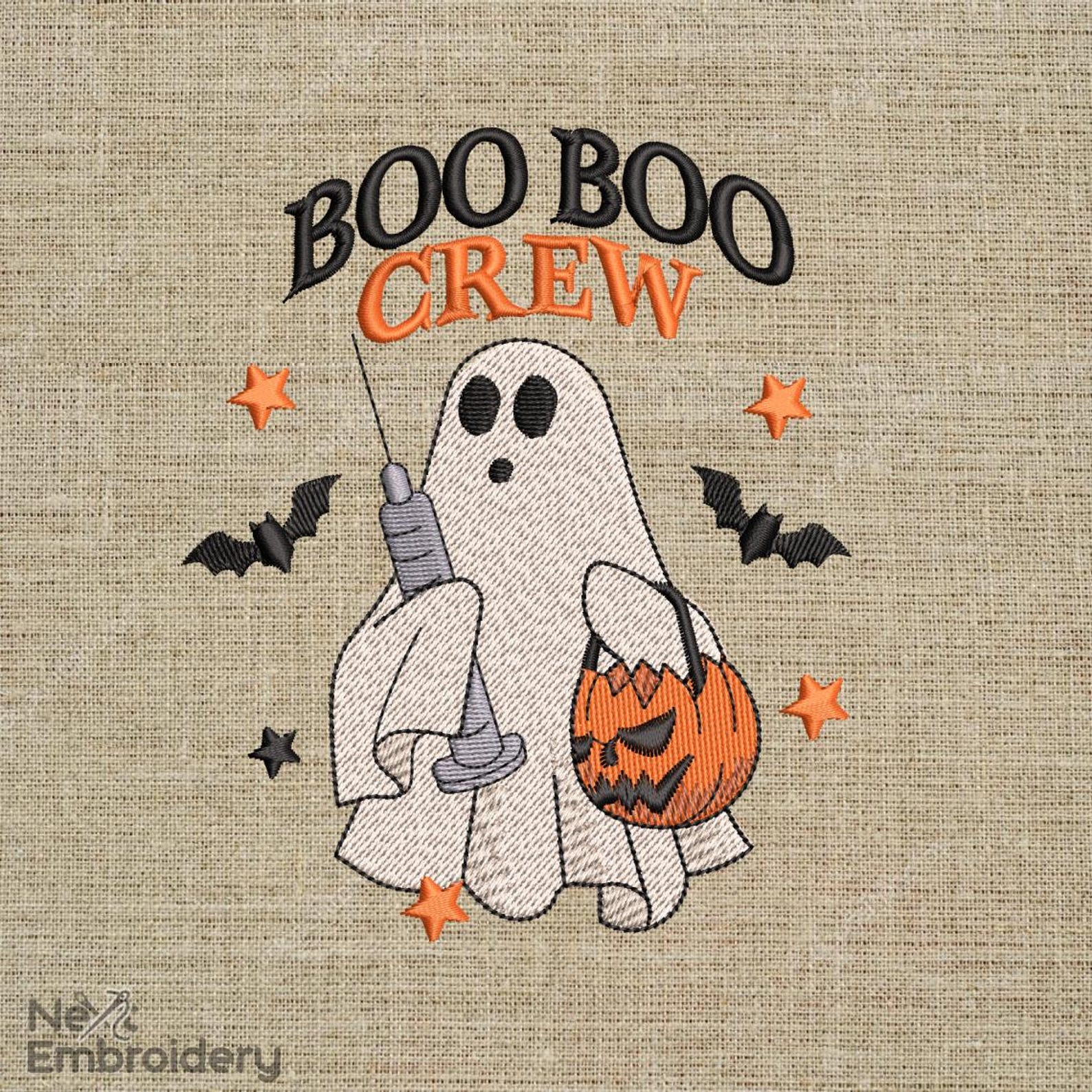 Boo Boo Crew Embroidery Design. Halloween Ghost Embroidery Design, Boo ...